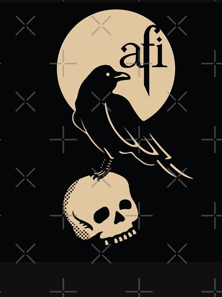 "AFI - crow on skull at midnight graphic for the legendary punk rock ...