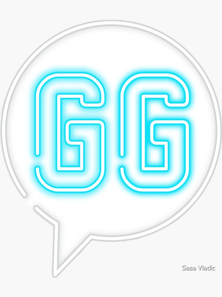 "GG" Sticker for Sale by Saletruba | Redbubble