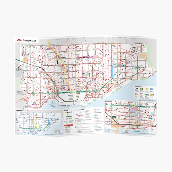 "Toronto Transit Map" Poster for Sale by UnderOneSky | Redbubble