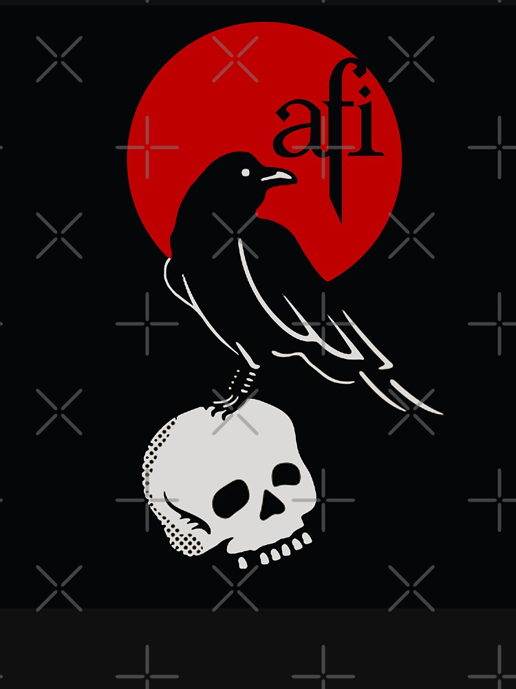 "AFI - crow on skull at midnight graphic for the legendary punk rock ...