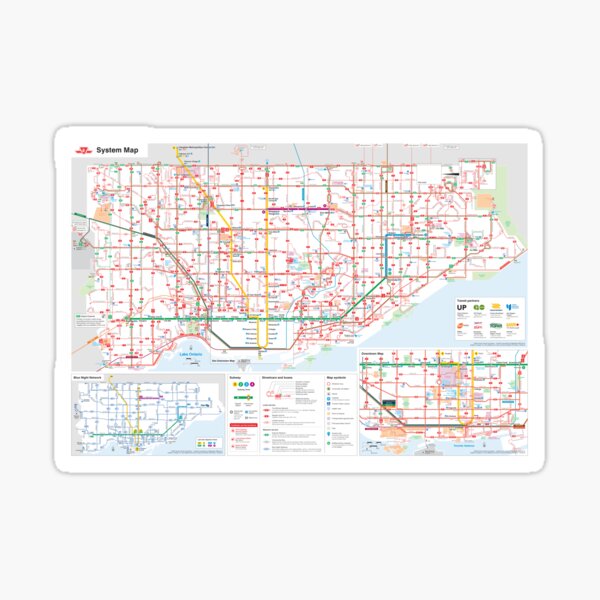 "Toronto Transit Map" Sticker for Sale by UnderOneSky | Redbubble