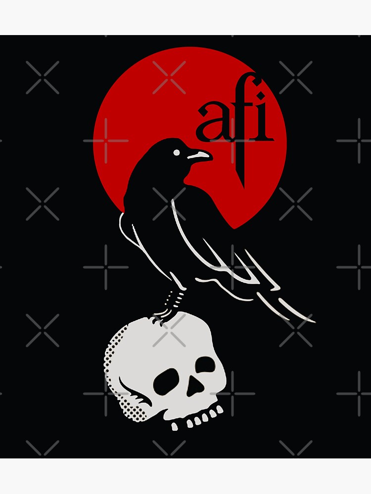 "AFI - crow on skull at midnight graphic for the legendary punk rock ...