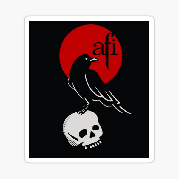 "AFI - crow on skull at midnight graphic for the legendary punk rock ...