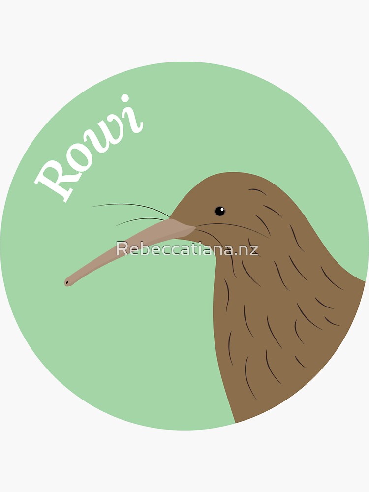 "New Zealand Bird | Rowi | Okarito kiwi" Sticker for Sale by ...