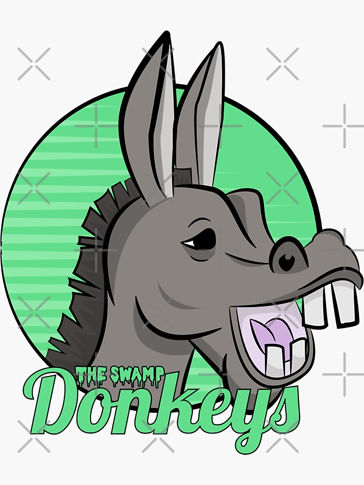 "Day Gifts Heroes The Swamp Donkeys Logo" Sticker for Sale by ...