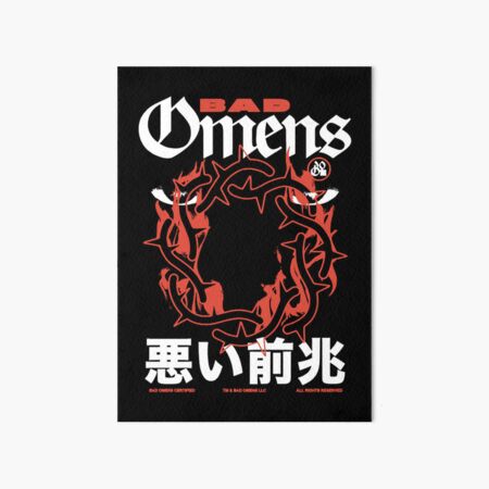 "Bad Omens Merch - Like A Villain" Art Board Print for Sale by ...
