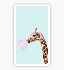 Giraffe Blowing Bubble: Stickers | Redbubble