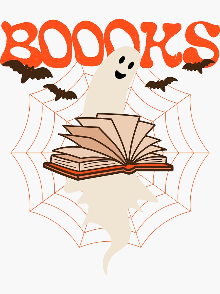 "Library boo crew, cute library halloween design" Sticker for Sale by ...