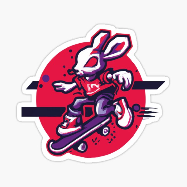 "Bunny Got Steez" Sticker for Sale by PetyAnimals | Redbubble