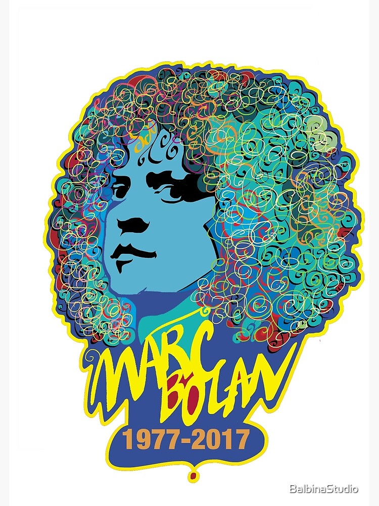 "Marc Bolan 1977-2017" Art Print by BalbinaStudio | Redbubble