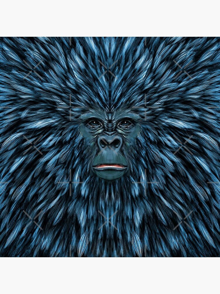 "Blue Ape " Poster by fakeface | Redbubble