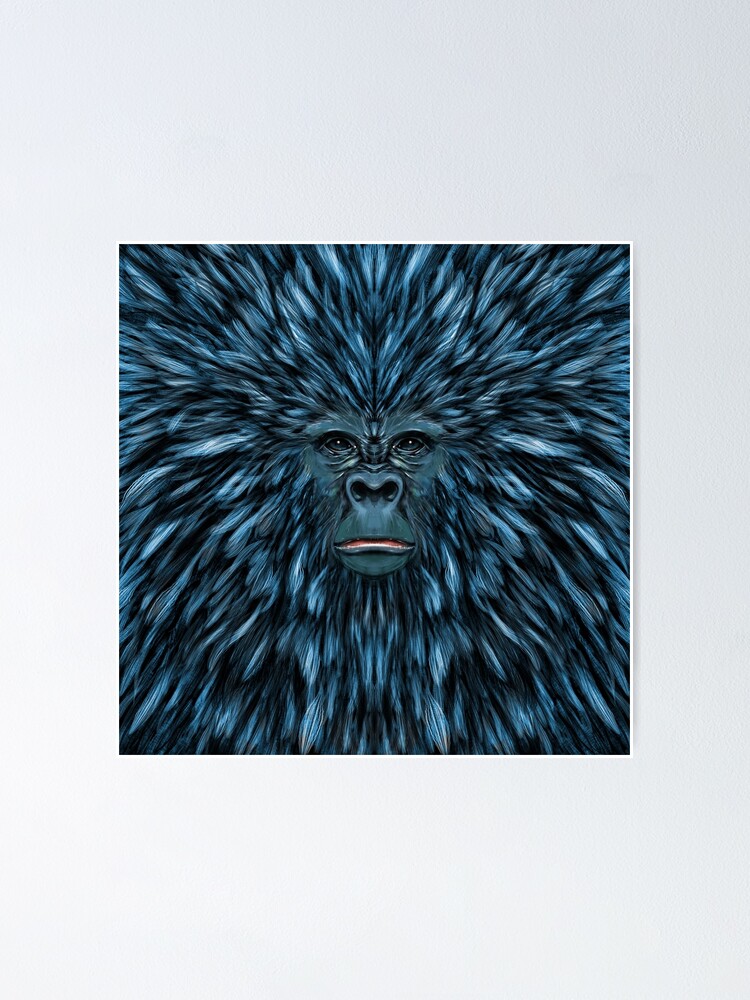 "Blue Ape " Poster by fakeface | Redbubble