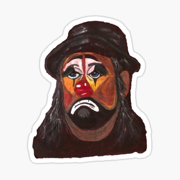 "Clown art face " Sticker for Sale by RAwamleh | Redbubble
