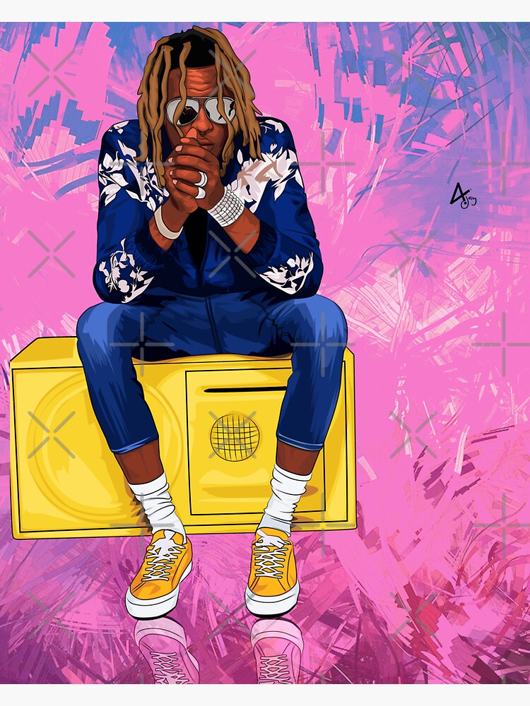 "YOUNG THUG (THUGGER)" Sticker for Sale by anjola91 | Redbubble