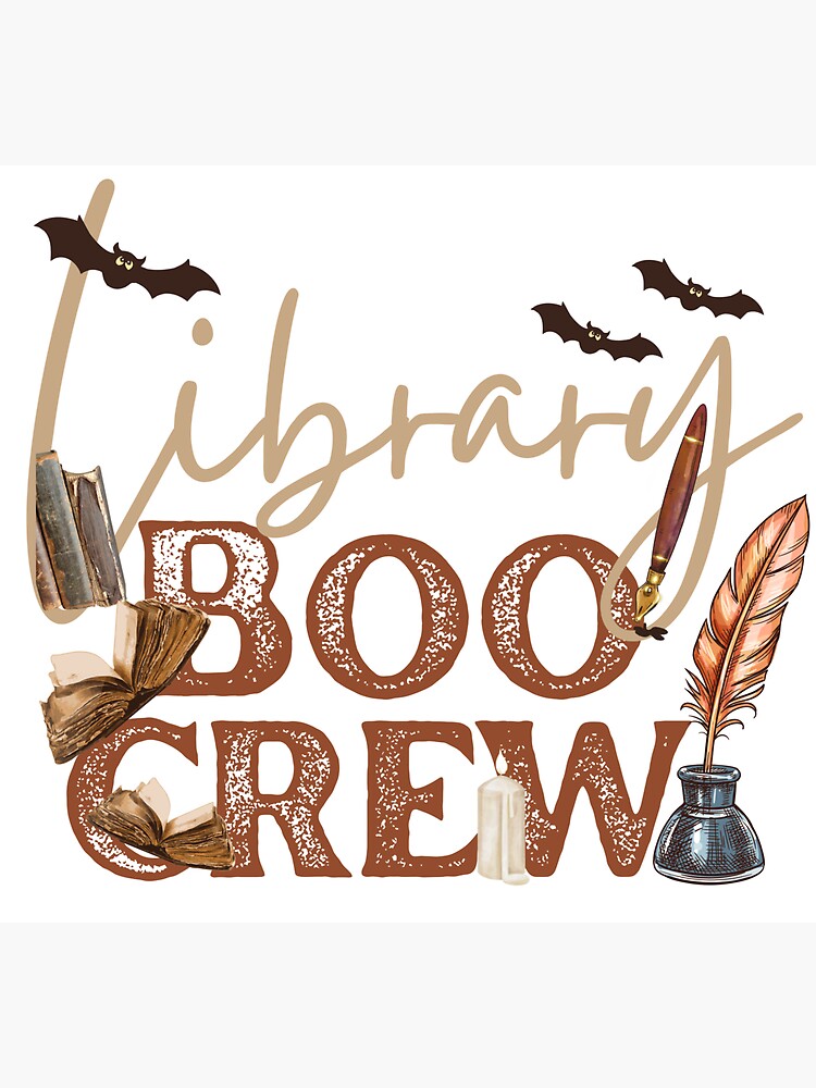 "Library boo crew, cute library halloween design" Sticker for Sale by ...