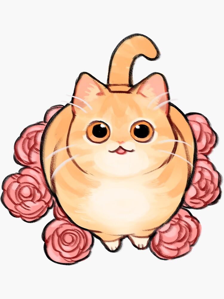 "A Rotund Fellow" Sticker for Sale by catakoyaki | Redbubble