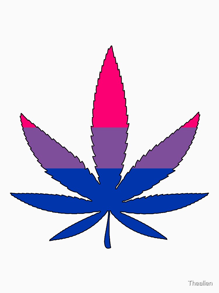 "Weed - Bisexual Pride Flag" T-shirt by Thealien | Redbubble