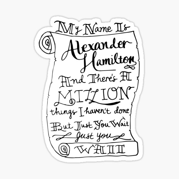 Hamilton Stickers | Redbubble