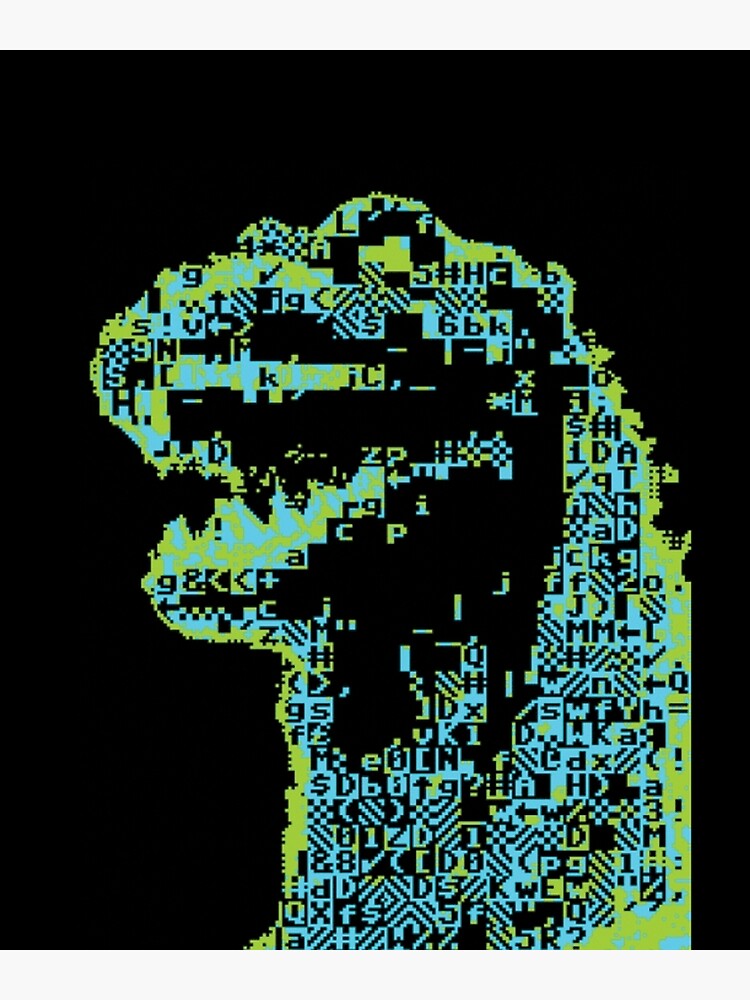 "Giant Lizard ASCII Graphic" Poster for Sale by SIERRAGERALDINE | Redbubble
