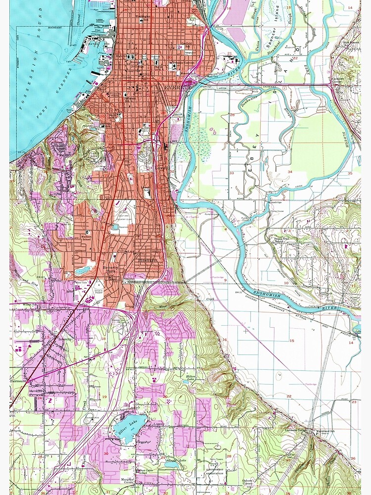 Political Maps Of Everett Wa