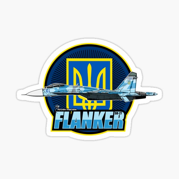 "Ukrainian SU 27 Flanker Classic " Sticker for Sale by JamesMoreydf ...