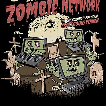 "Zombie Network Funny Cybersecurity IT Security" Essential T-Shirt for ...