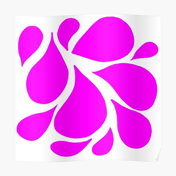 "Shocking pink abstract splash design" Poster for Sale by MrsLDesigns ...