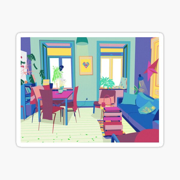 "Living Room" Sticker for Sale by YaraRahme | Redbubble