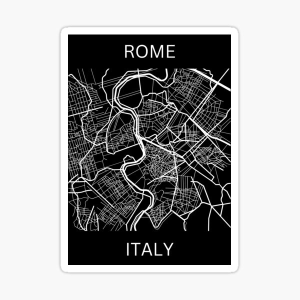 "Rome, Italy, city map, minimalist Italian city " Sticker for Sale by ...