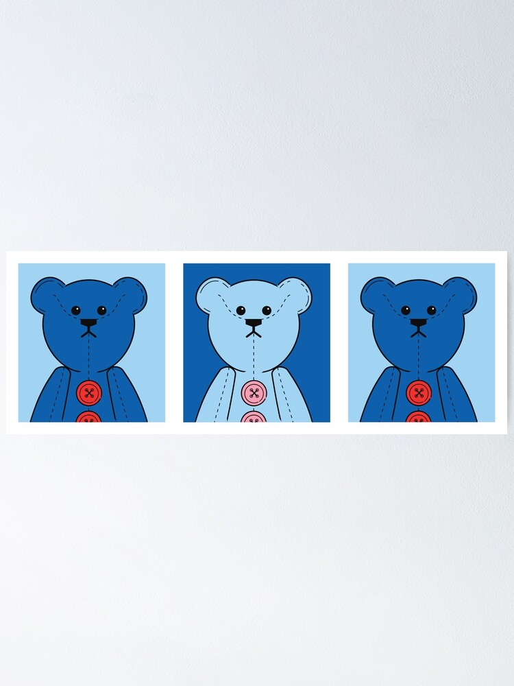 "Blue Trio" Poster for Sale by grumpyteds | Redbubble