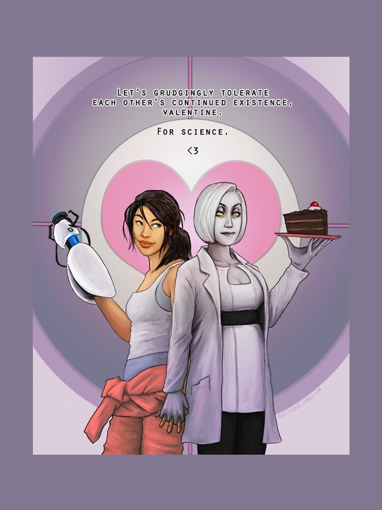 "For Science, Valentine: Chell x human!GLaDOS" iPhone Case for Sale by ...