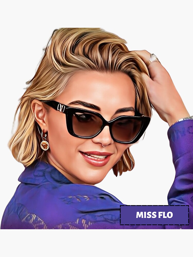 "Miss Flo" Sticker for Sale by BrainShine | Redbubble