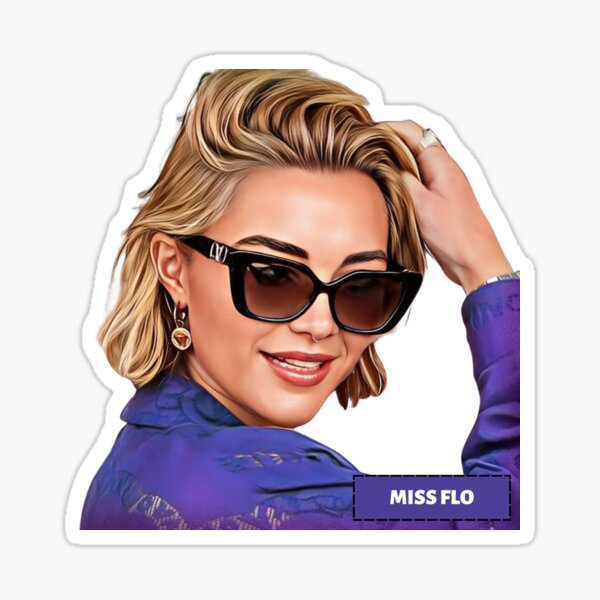 "Miss Flo" Sticker for Sale by BrainShine | Redbubble