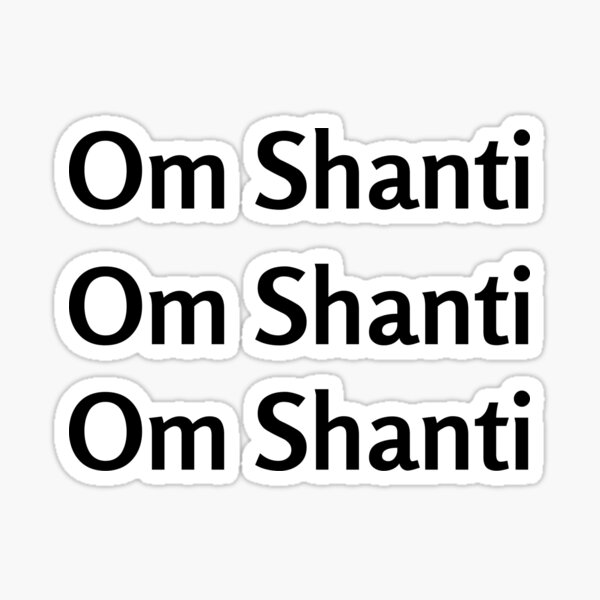 "om shanti sticker" Sticker for Sale by dreamwings22 | Redbubble