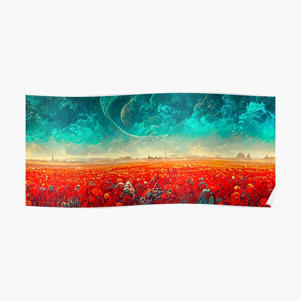 "Aesthetic Flower Field Gaming Mousepad " Poster for Sale by ...