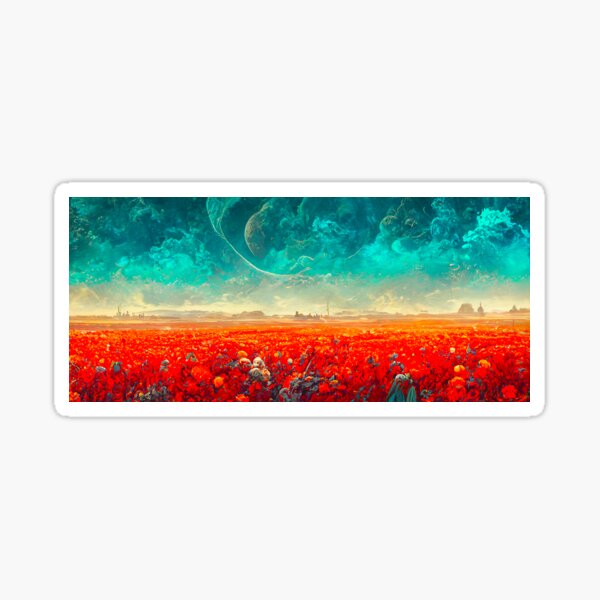 "Aesthetic Flower Field Gaming Mousepad " Sticker for Sale by ...