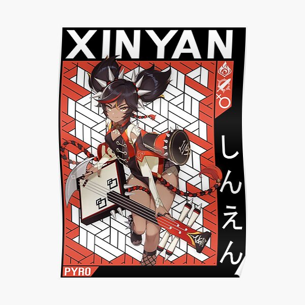 Xinyan Genshin Impact Poster For Sale By B Love Redbubble
