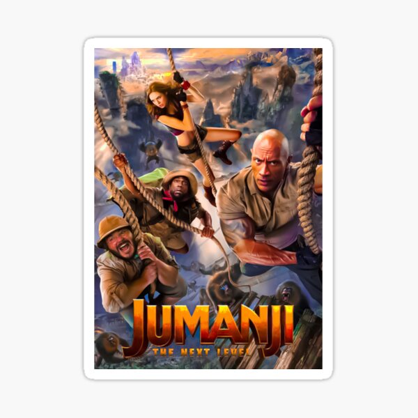 "Jumanji The Next Lev" Sticker for Sale by cmcburneyasc | Redbubble