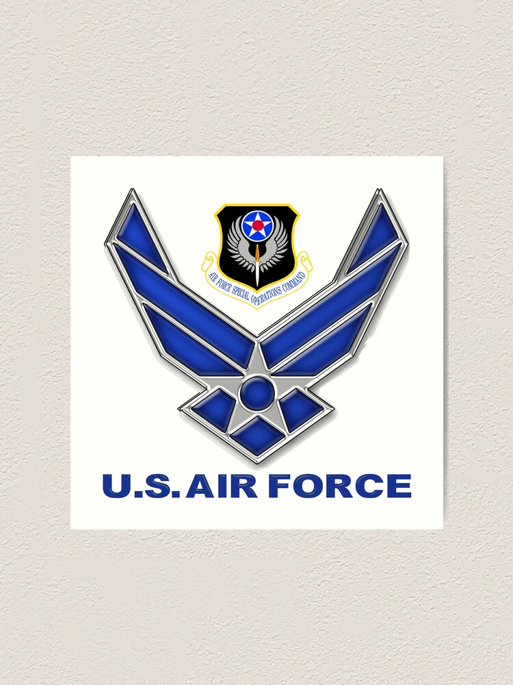 "AFSOC Crest With The Air Force Symbol" Art Print for Sale by ...