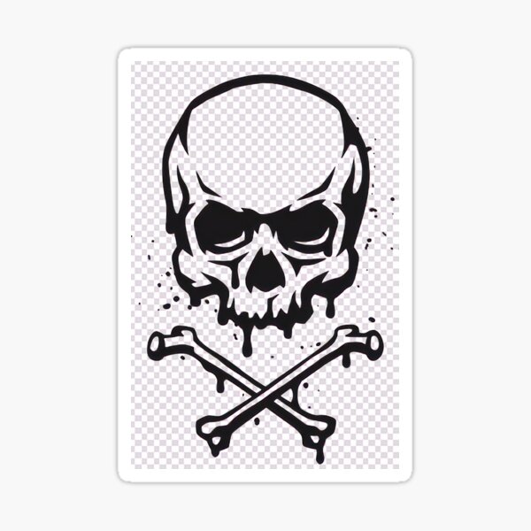 "Skeleton head" Sticker for Sale by Tasaskrilex | Redbubble