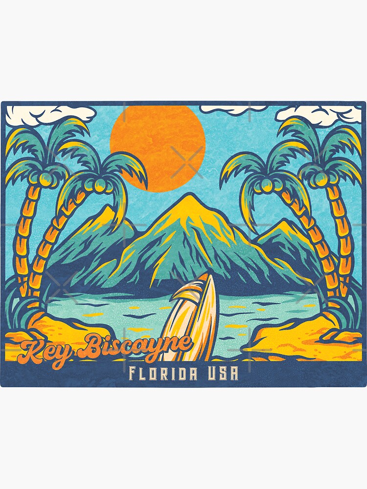 "Key Biscayne Palm Mountains" Sticker for Sale by LanikaiBeach | Redbubble