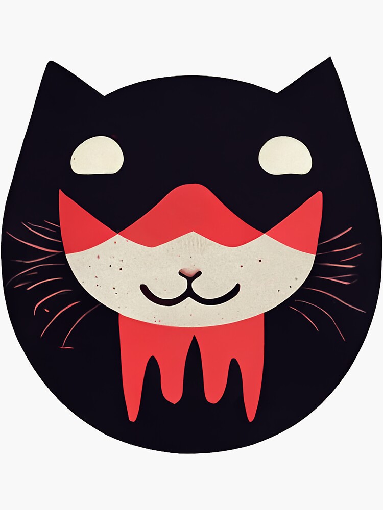 "Evil vampire cat with a mask" Sticker for Sale by CutePlanetEarth ...