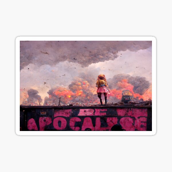 "Barbie vs The apocalypse" Sticker for Sale by Methsnake420 | Redbubble