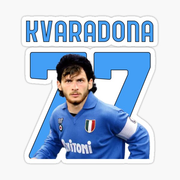 "Kvaradona Khvicha Kvaratskhelia Napoli" Sticker for Sale by Magic-Foot ...