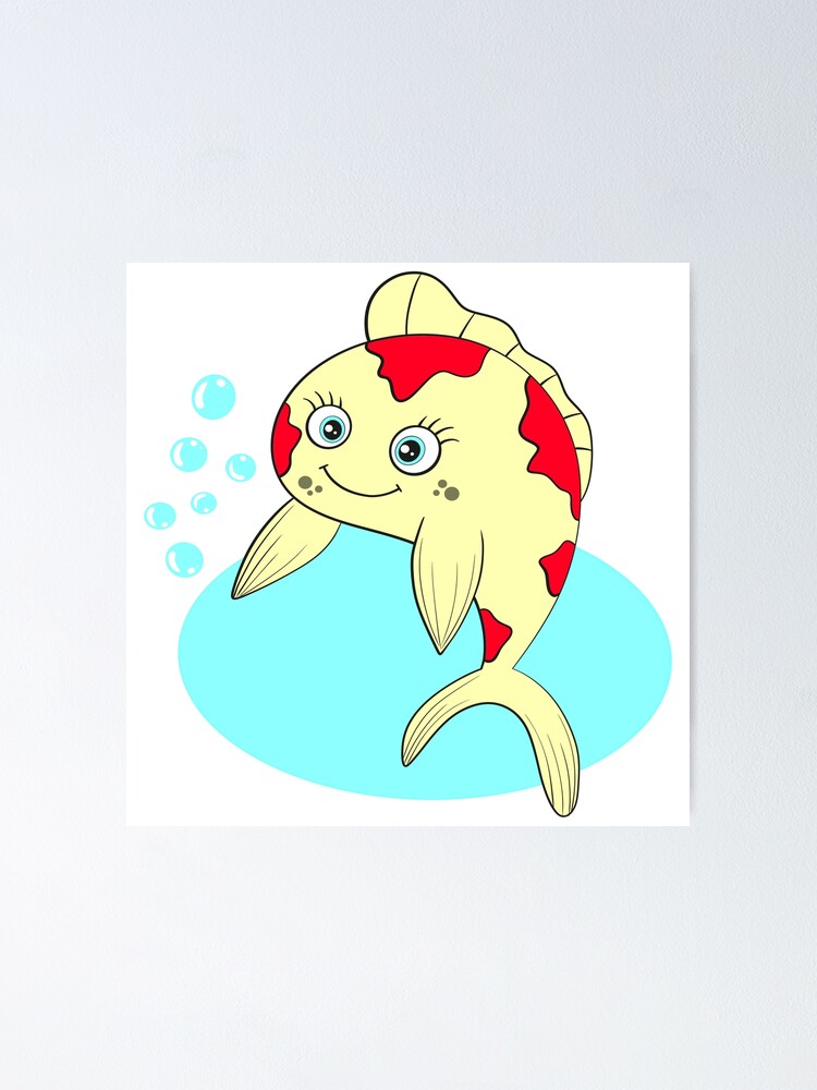 "Cute little kawaii koi fish" Poster for Sale by magicmandy | Redbubble