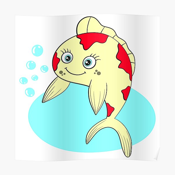 "Cute little kawaii koi fish" Poster for Sale by magicmandy | Redbubble