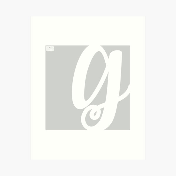 Cursive Letter G Art Prints for Sale | Redbubble
