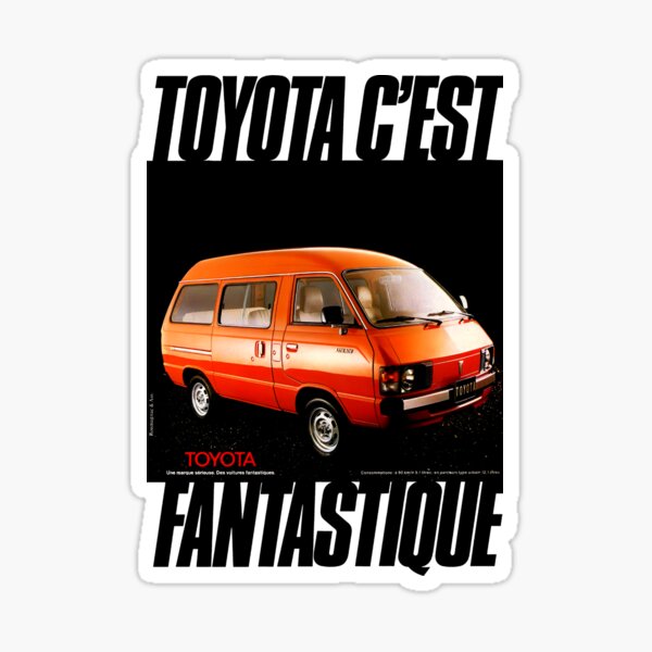 "TOYOTA LITE ACE VAN - ADVERT" Sticker for Sale by ThrowbackM2 | Redbubble
