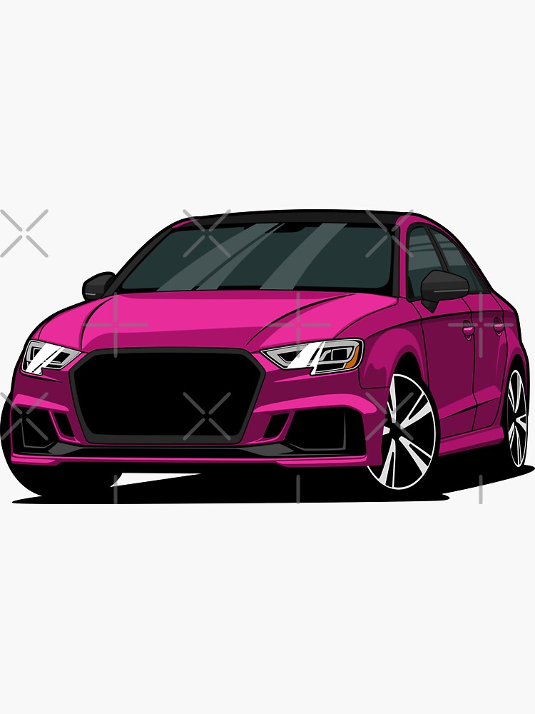 "Pink RS3" Sticker for Sale by Infinity-Media | Redbubble
