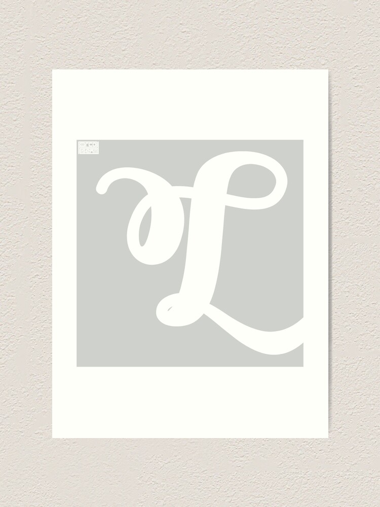 "Letter L Elegant Cursive Calligraphy Initial Monogram" Art Print by ...